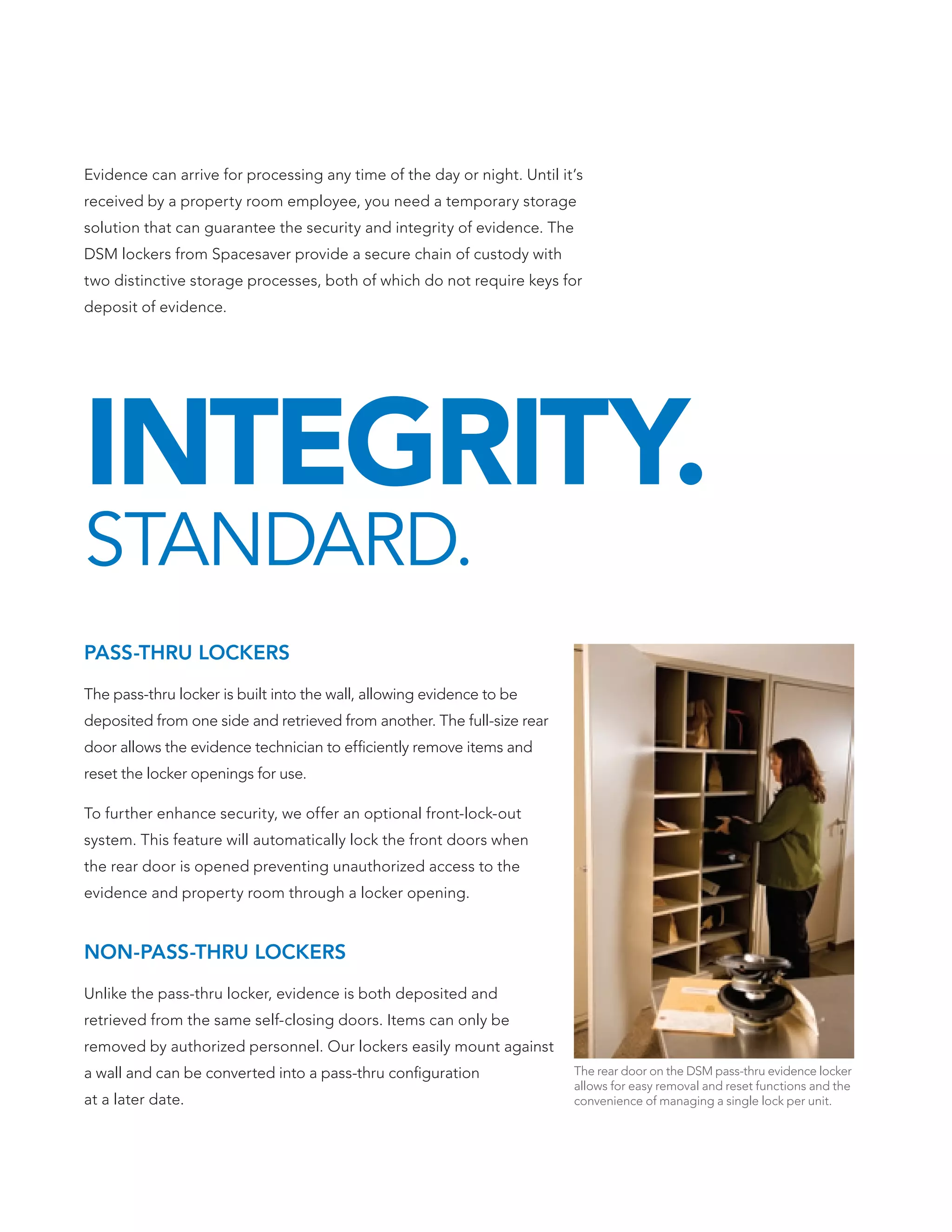 Evidence Storage Lockers - Public Safety | PDF