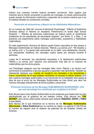 Evidencia científica sobre mensajes subliminales | PDF