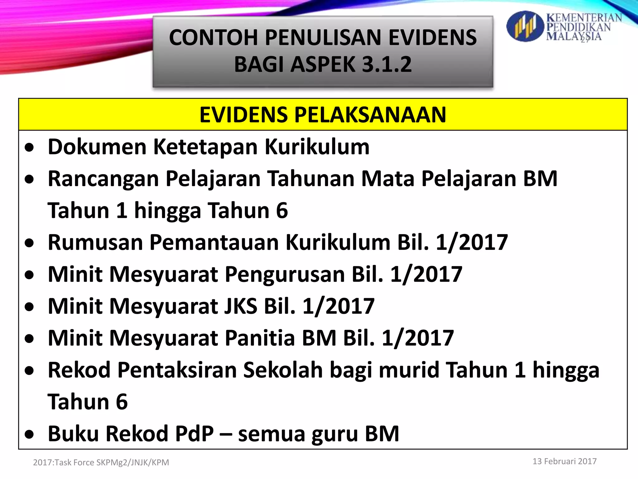 EVIDENS PELAKSANAAN SKPMg2 - STANDARD 1 hingga 4.pptx
