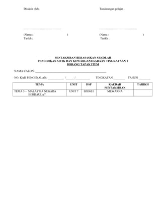 Evidens tema 5 psk tingkatan 1 | PDF | Free Download