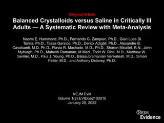 CRISTALOIDES BALANCEADOSpptx | PPTX