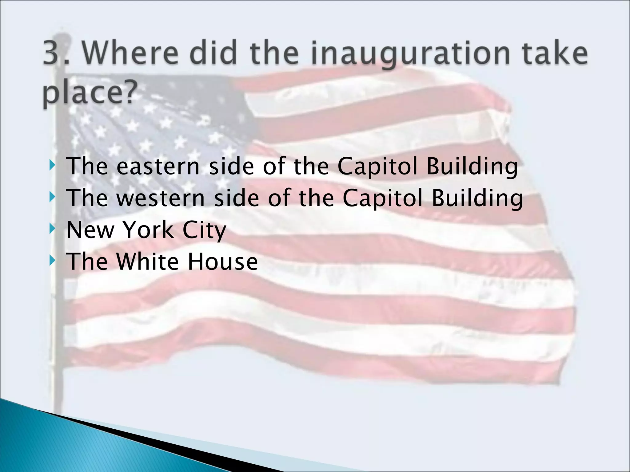 E View Quiz Inauguration Of Barack Obama | PPT | Politics