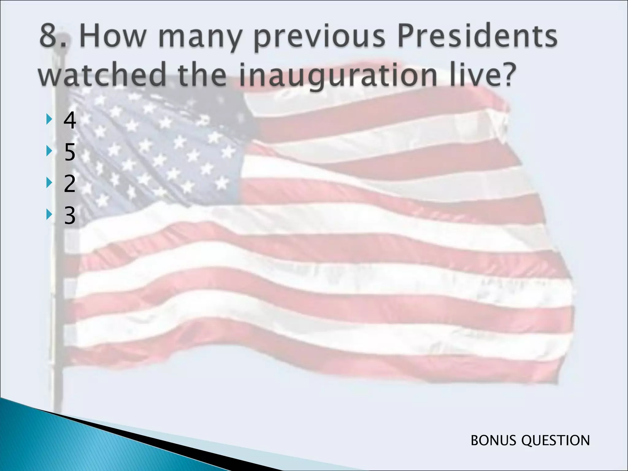 E View Quiz Inauguration Of Barack Obama | PPT | Politics