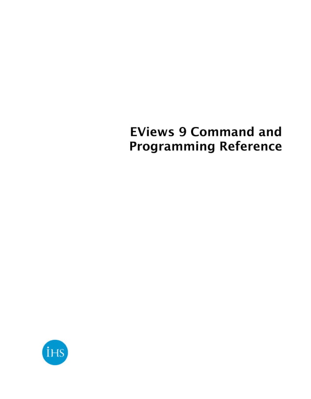 E views 9 command ref | PDF