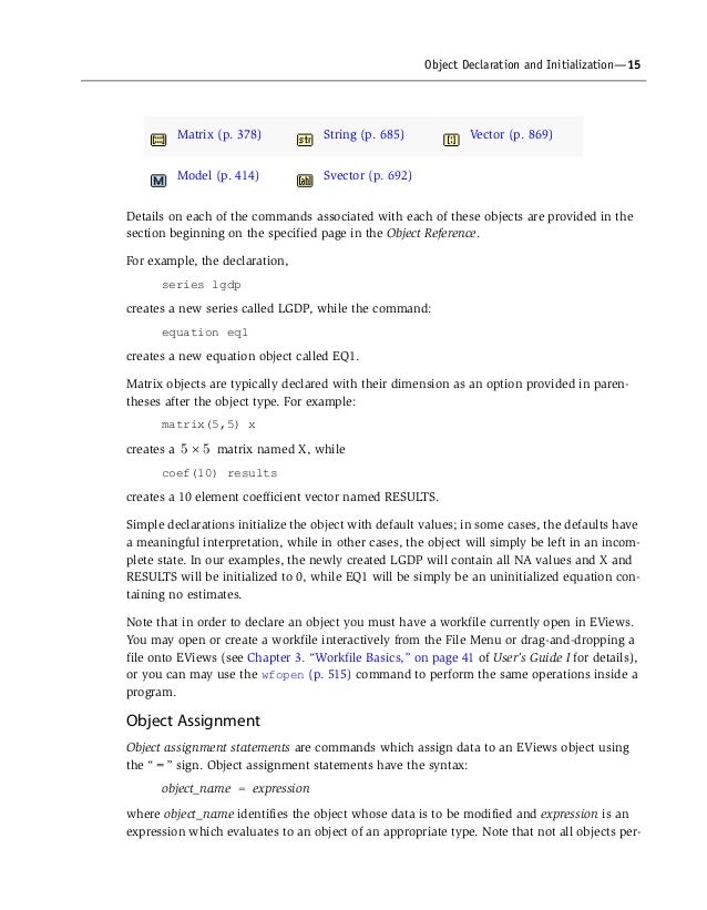 E views 9 command ref