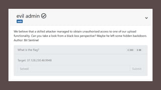 Evil Admin Challenge [ECSC 2019] | PPTX