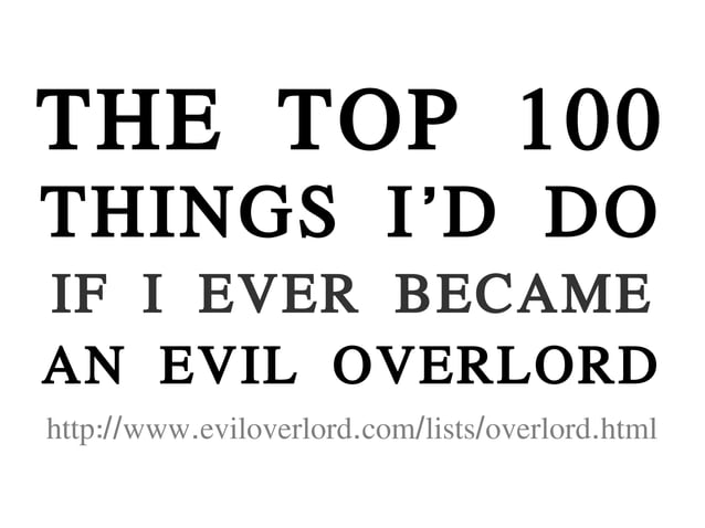 Evil Overlord Security | PDF | Internet Safety | Parenting