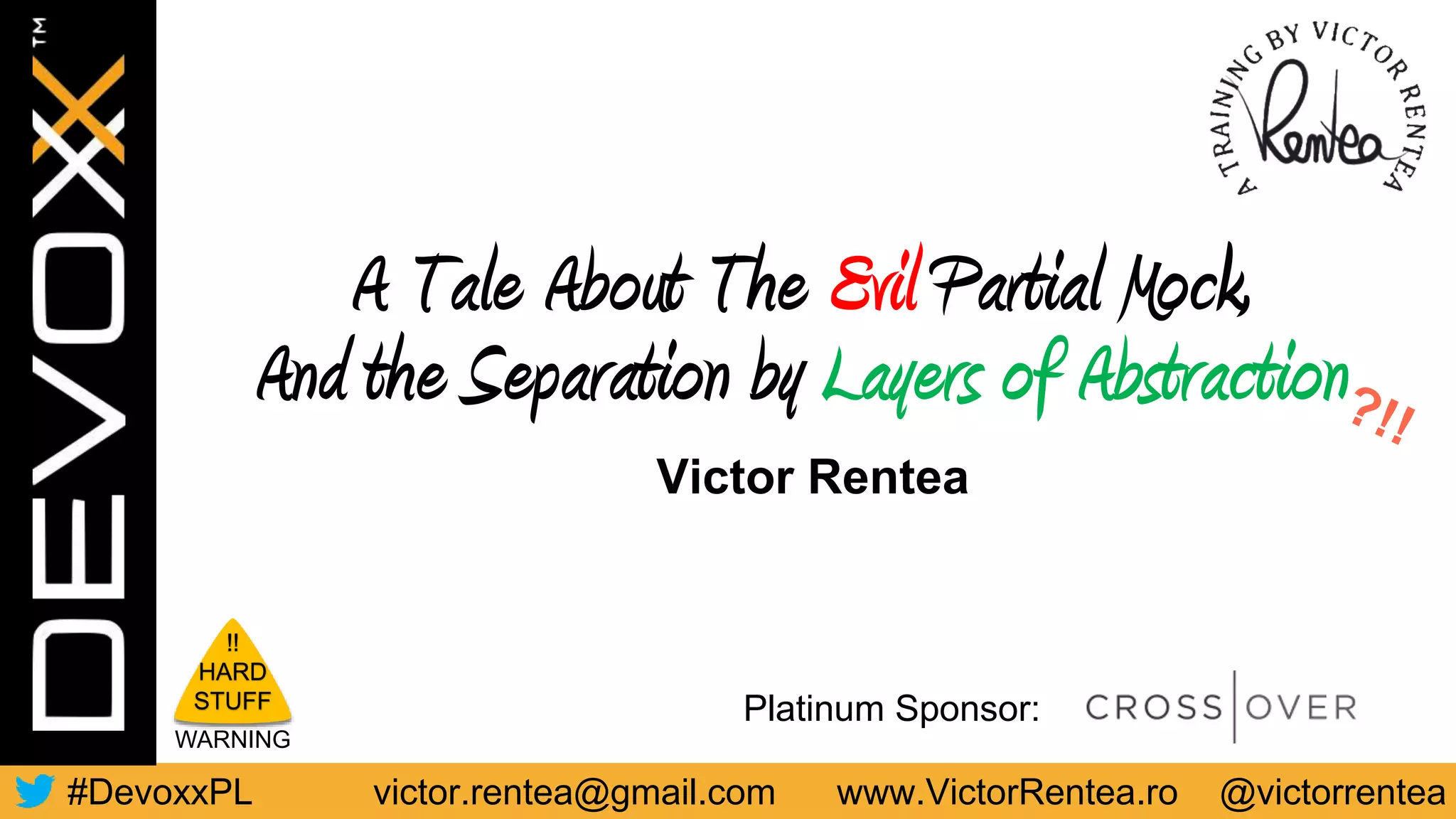 A Tale About the Evil Partial Mock and Separation by Layers of ...