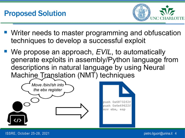 EVIL: Exploiting Software via Natural Language | PPTX | Databases | Computer Software and ...