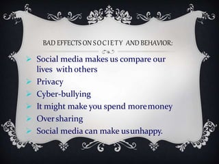 Evils of social media | PPTX