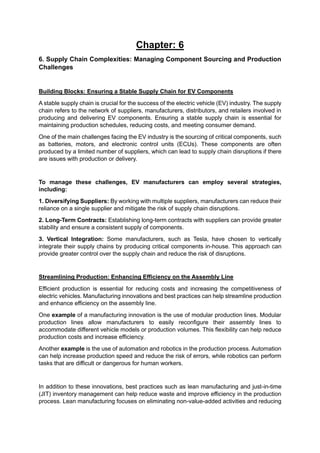 Electronic Vehicle (EV) Industry Challenges | PDF