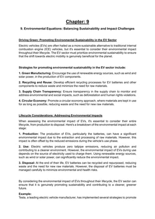 Electronic Vehicle (EV) Industry Challenges | PDF