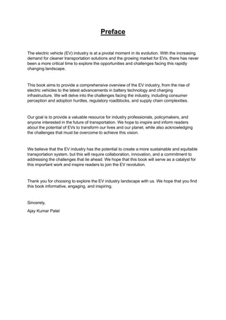 Electronic Vehicle (EV) Industry Challenges | PDF