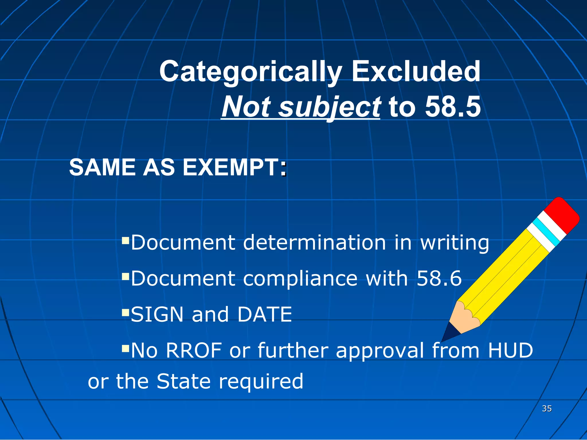 Evironmental Review HUD 24 CFR Part 58 | PPT