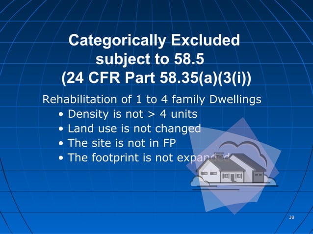 Evironmental Review HUD 24 CFR Part 58 | PPT