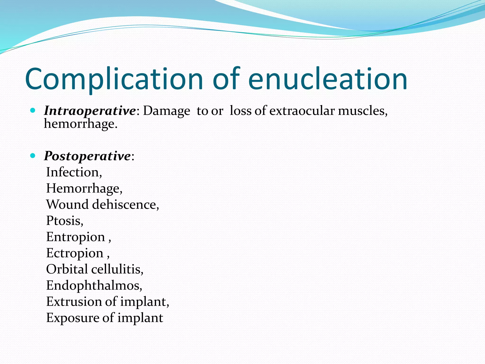 Evisceratio and enucleation(1) | PPTX