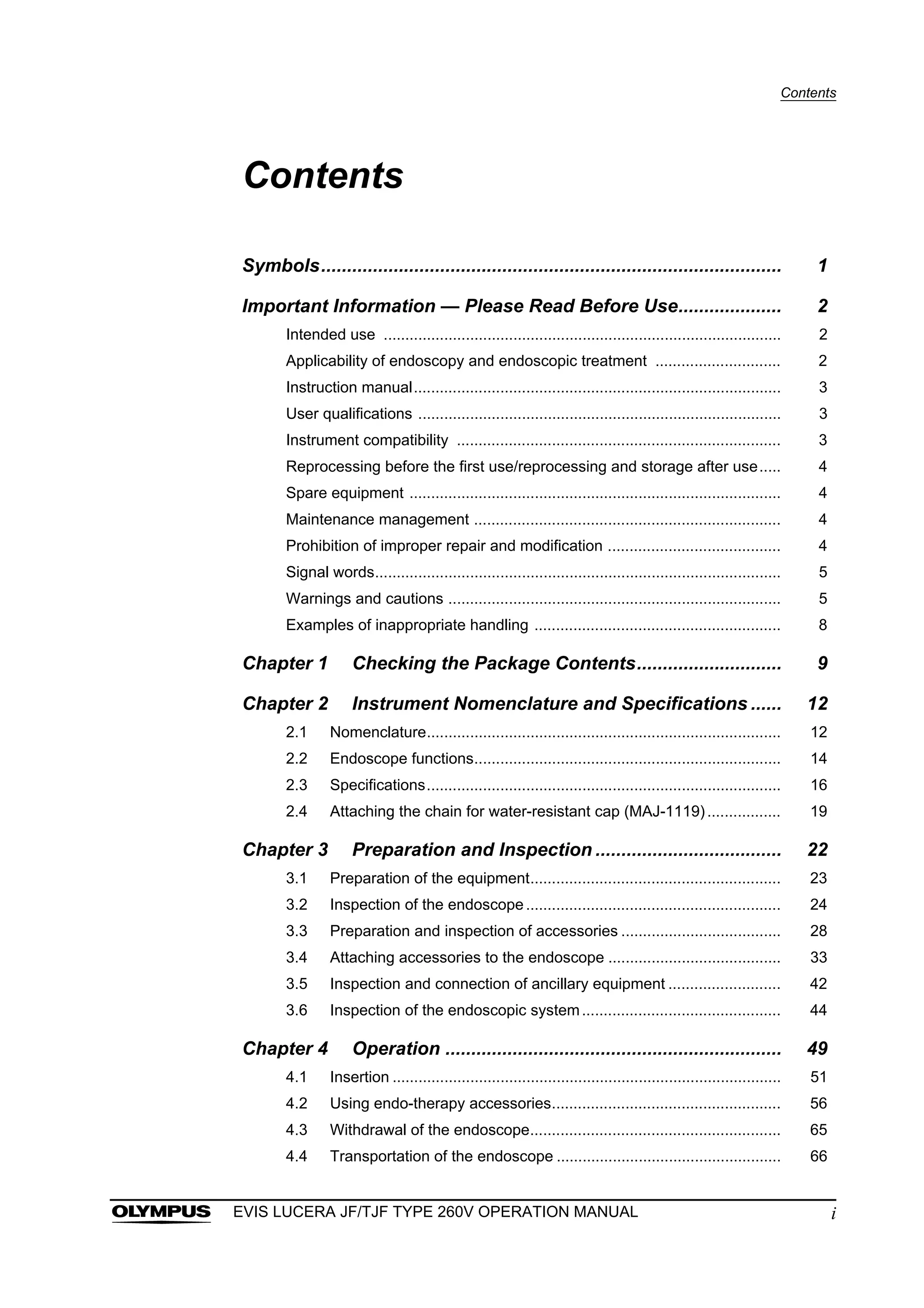 Evis lucera jf-260v_tjf-260v__operation_manual_001_v1-en_gb_20000101 | PDF