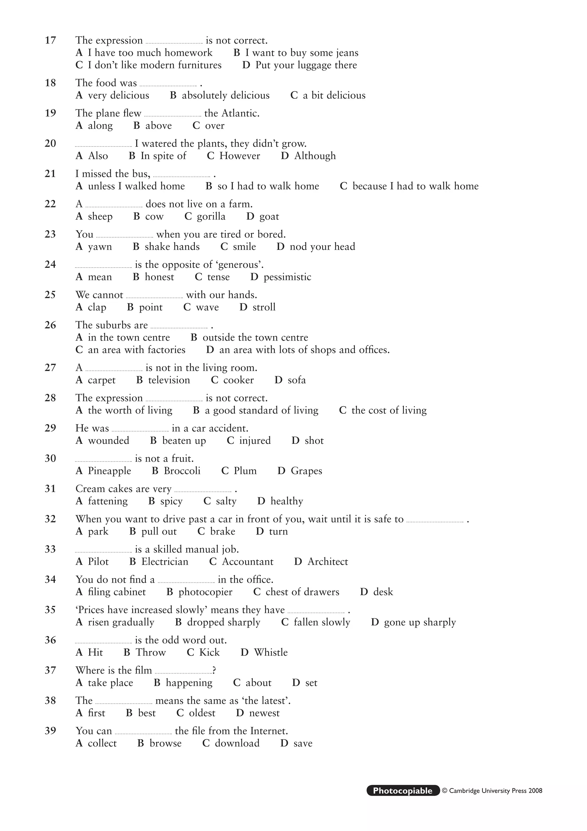 Eviu+lpi i+test+vocab test | PDF