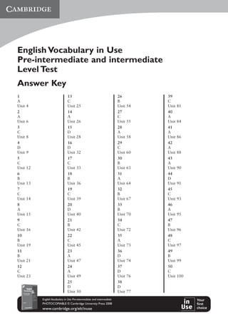 Eviu+lpi i+test+vocab test | PDF