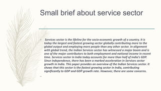 Evolution growth of services sector | PPTX