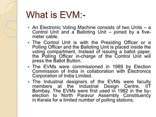 ELECTRONIC VOTING MACHINE(EVM) HACKABLE OR NOT | PPTX