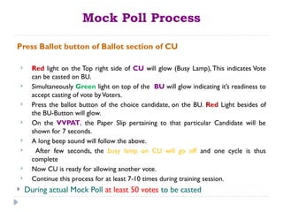 Electronic Voting Machine - Practical Training | PPTX