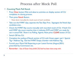 Electronic Voting Machine - Practical Training | PPTX