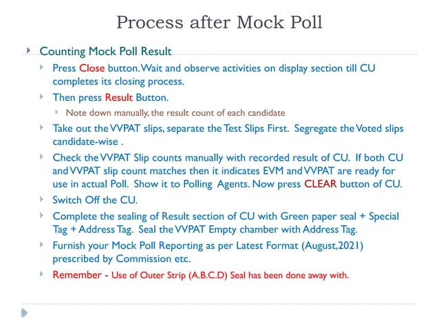 Electronic Voting Machine - Practical Training | PPT