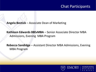 Evening MBA Admissions Ins and Outs | PPT