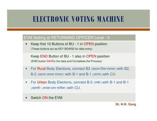 EVM for Multiple Voting - Dr HK Garg | PPT