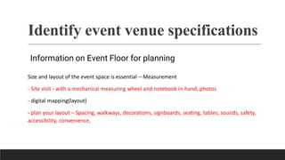 Event Management - Venue Preparation, Operation and Management | PDF