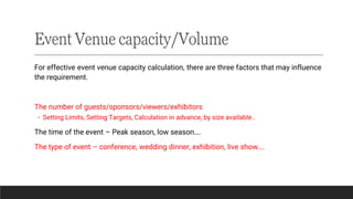 Event Management - Venue Preparation, Operation and Management | PDF
