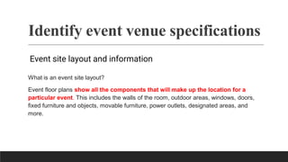 Event Management - Venue Preparation, Operation and Management | PDF