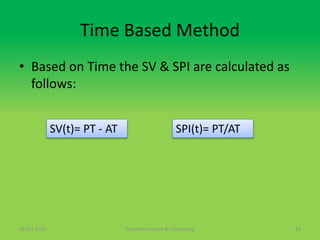 Using The Earned Value Method To Calculate Project Delays In Terms Of ...