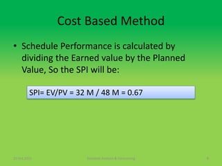 Using The Earned Value Method To Calculate Project Delays In Terms Of ...