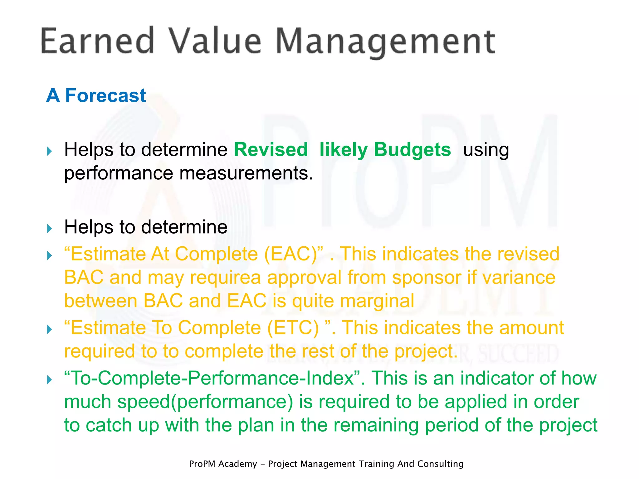 A simple approach to understanding Earned Value Management | PPT