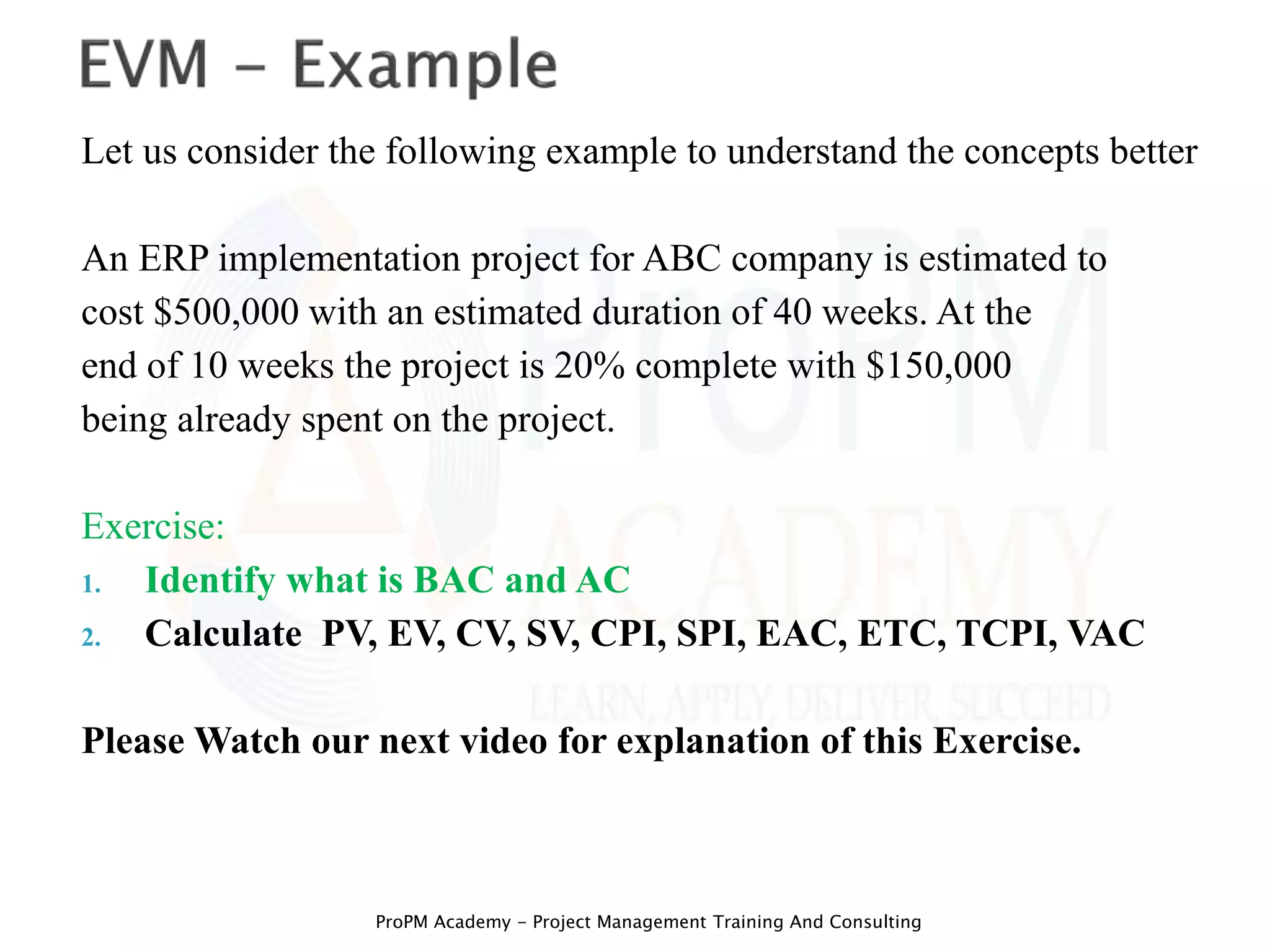 A simple approach to understanding Earned Value Management | PPT