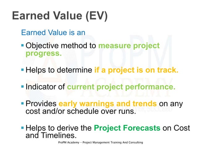 A simple approach to understanding Earned Value Management | PPT
