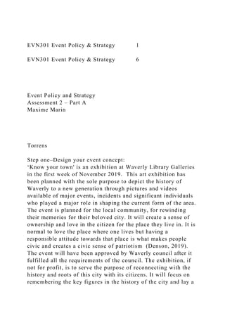 EVN301 Event Policy & Strategy1EVN301 Event Policy & Strateg.docx