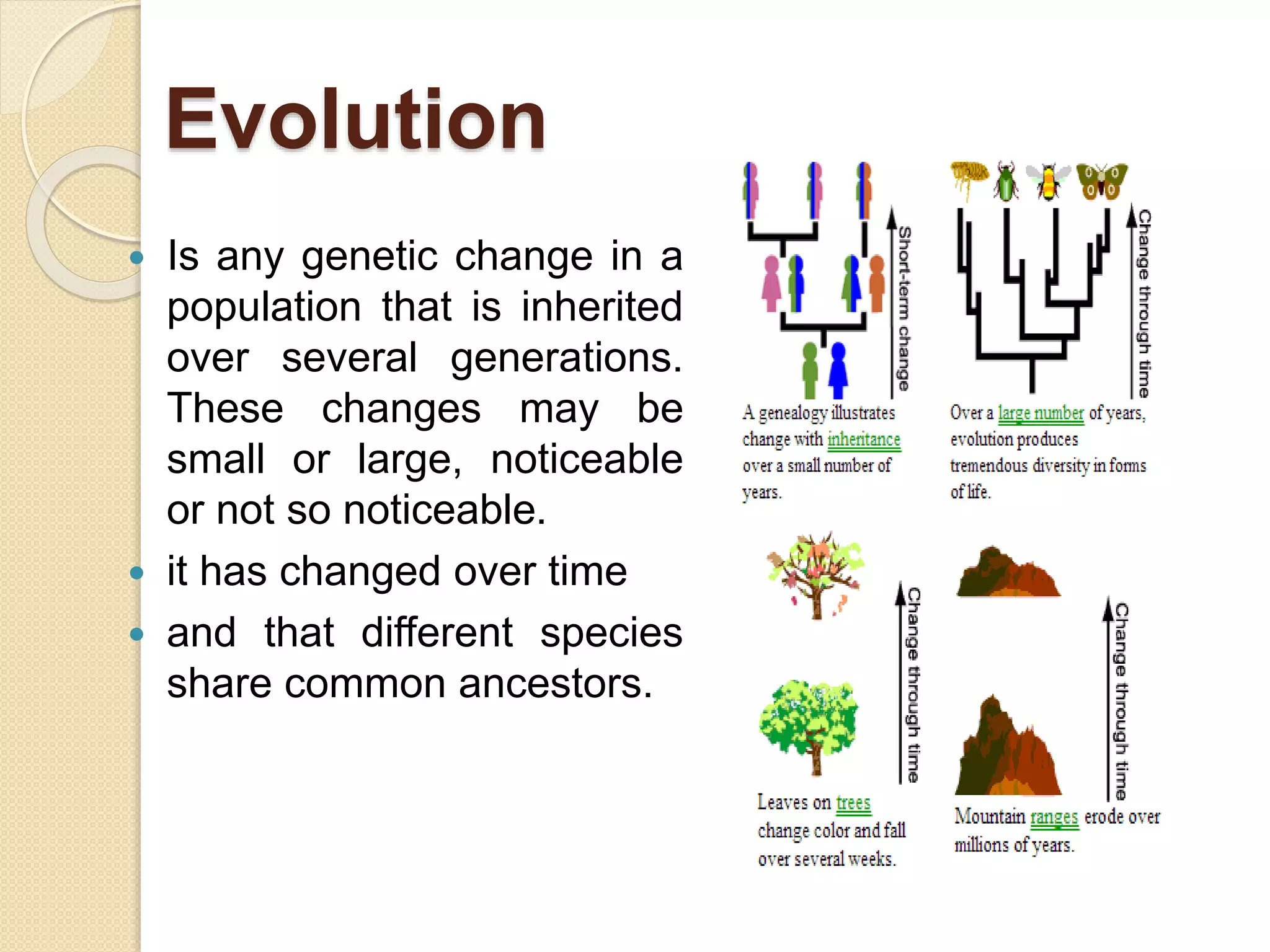Evo lutionary Biology (Bio 110) - INTRODUCTION (What is Evolution ...
