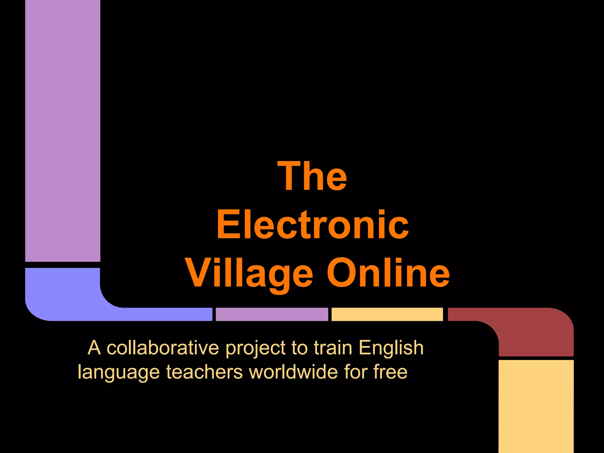 EVO: A Collaborative Professional Development Project | PPT