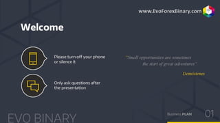 Evo Binary Business Plan English | PPT