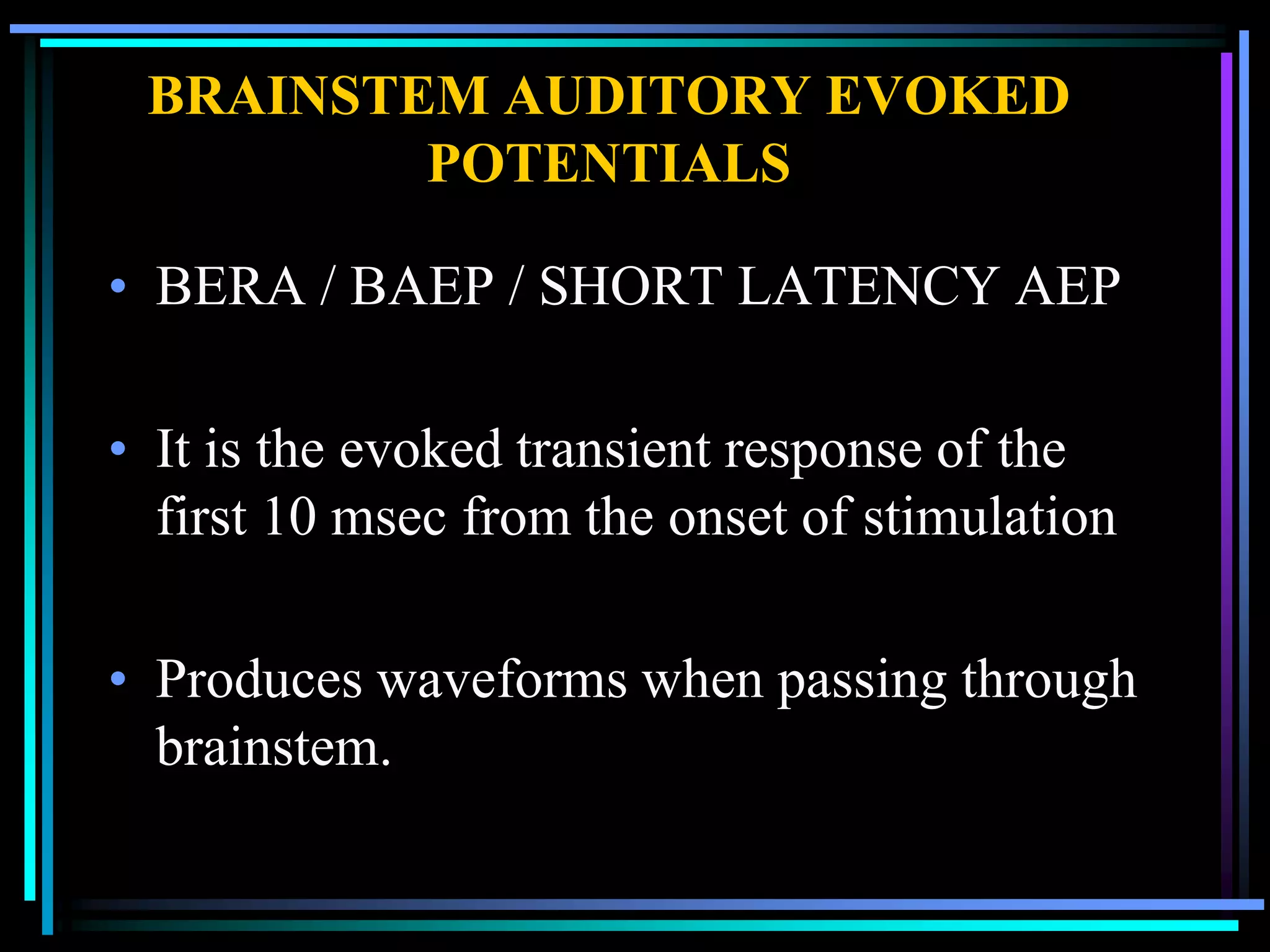 Evoked potential - An overview | PPT