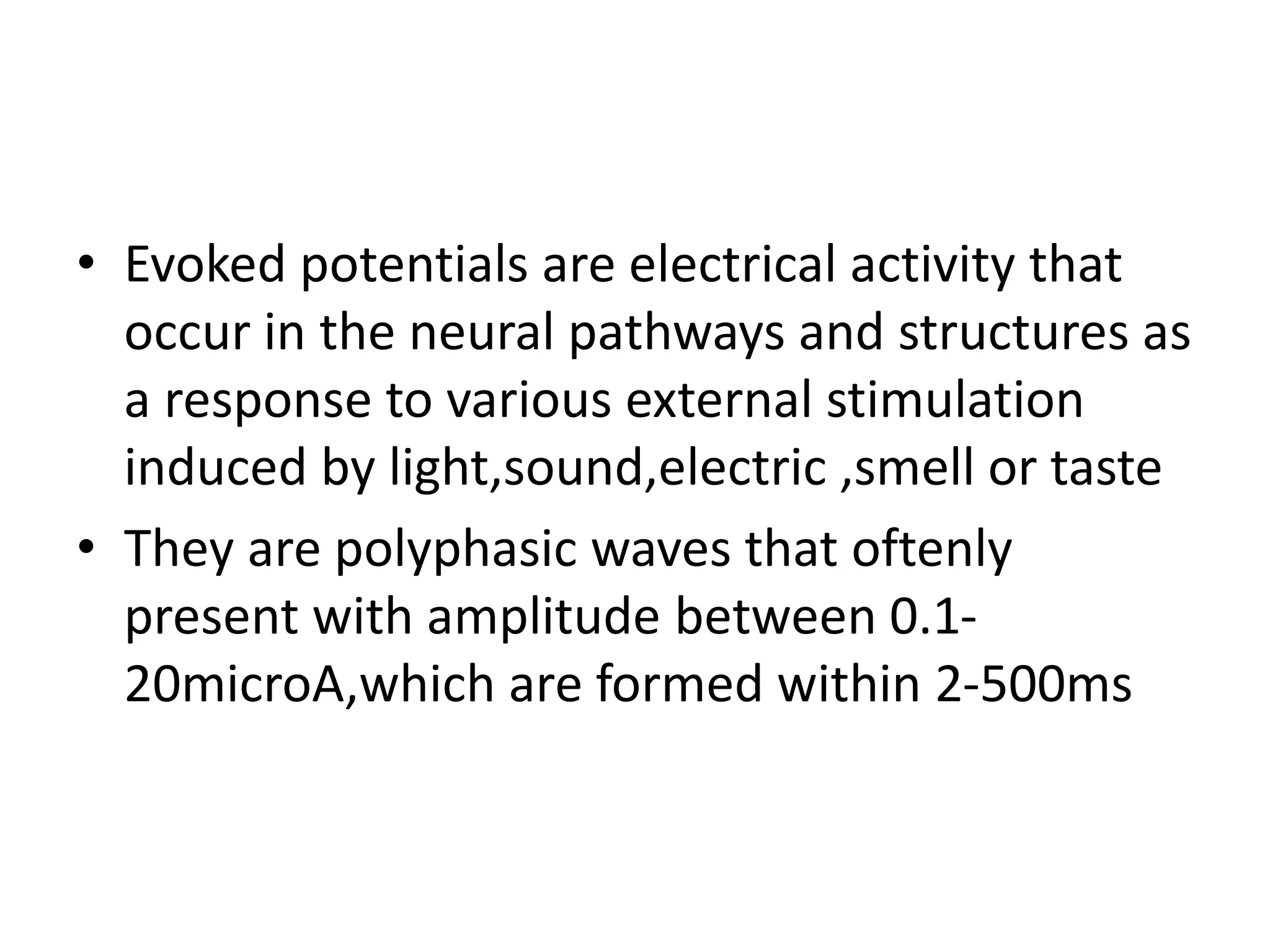 Evoked potentials (1) | PPTX