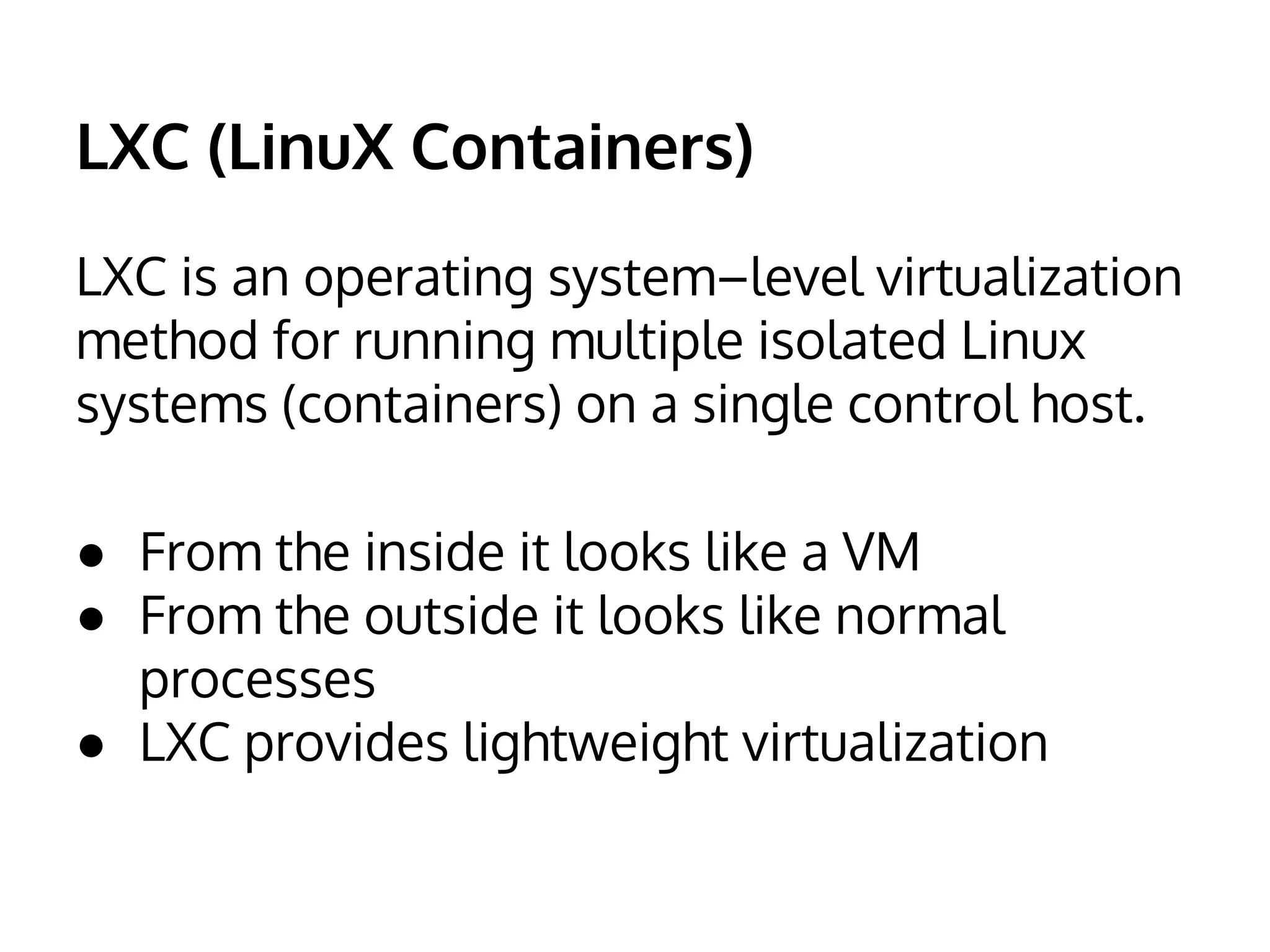 Evoluation of Linux Container Virtualization | PPT