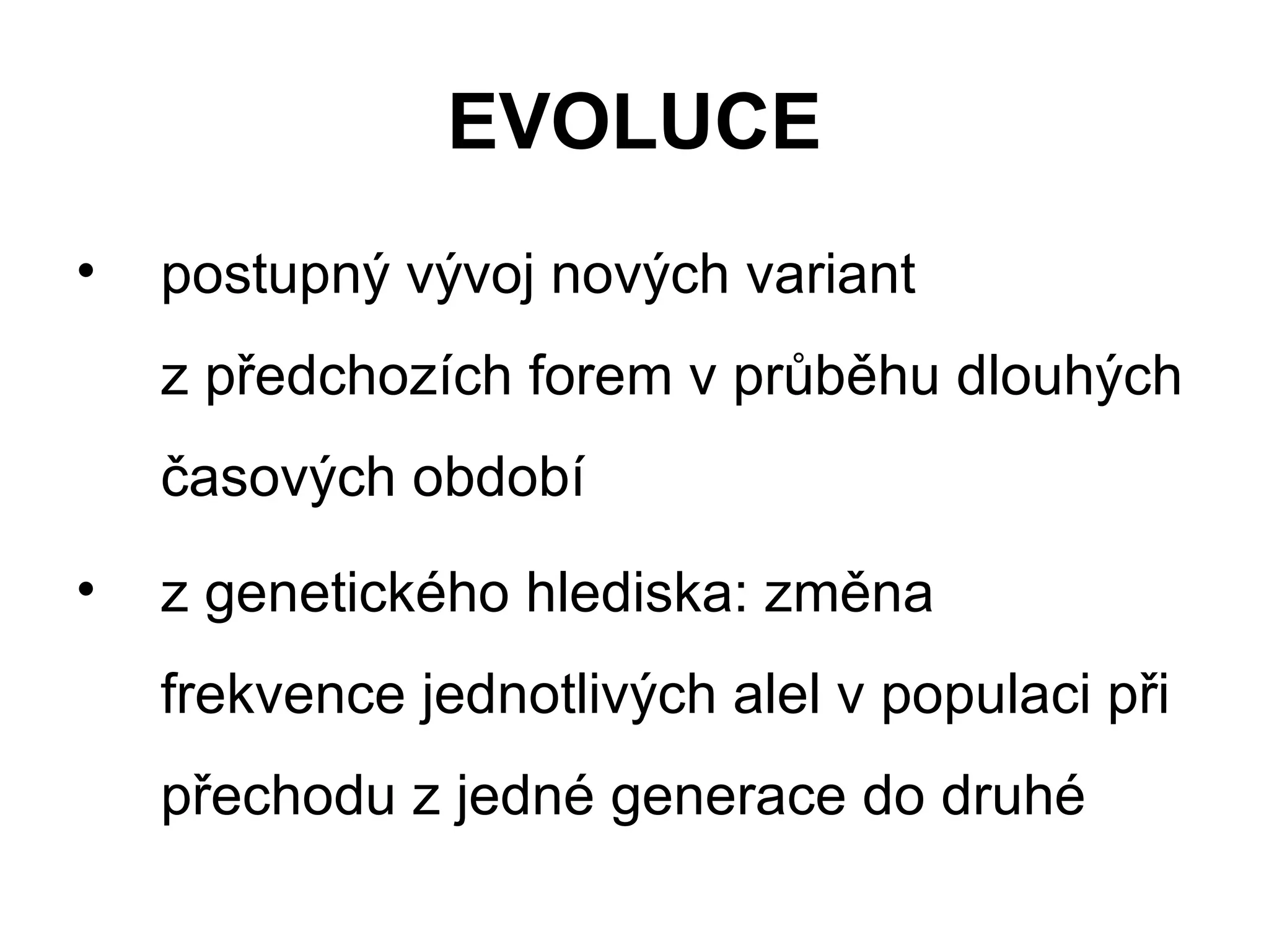 Evoluce Bak | PPT