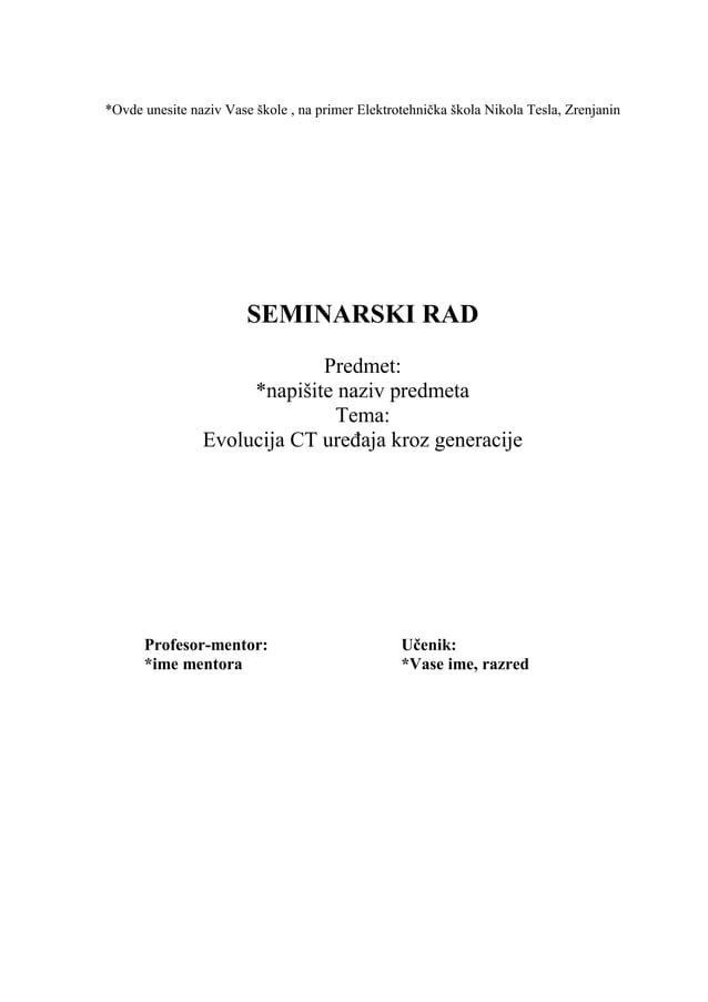 Evolucija ct uredjaja kroz generacije | DOC