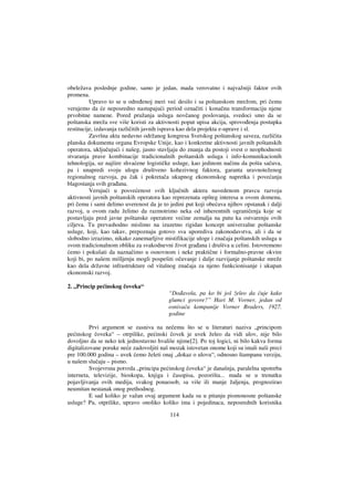 Evolucija i redefinisanje svrhe poštanske mreže | PDF