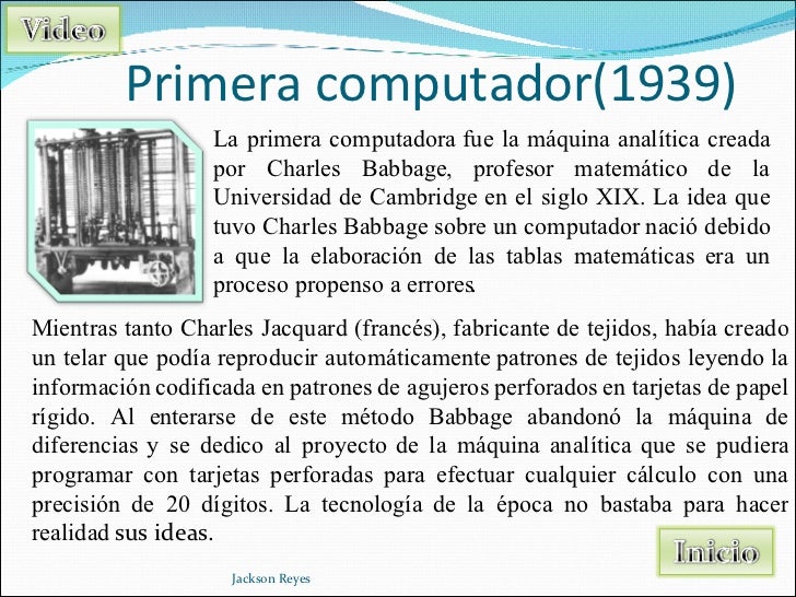 EL NACIMIENTO Y EVOLUCIÓN DE LAS COMPUTADORAS : la evolucion