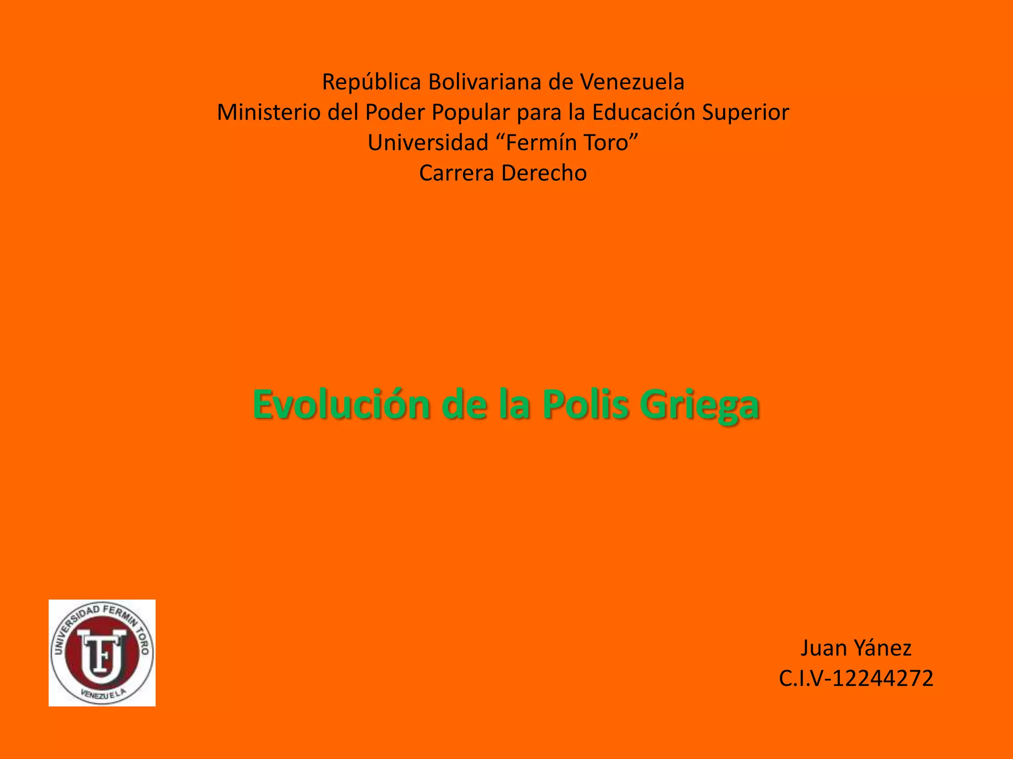 Evolución de la polis griega | PPTX